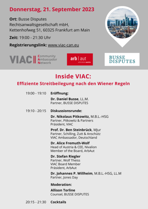 Inside VIAC: – JOHANNES P. WILLHEIM, ESQ.